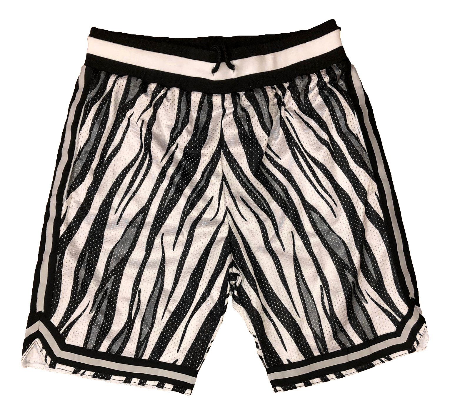 WHITE TIGER PRINT SHORTS